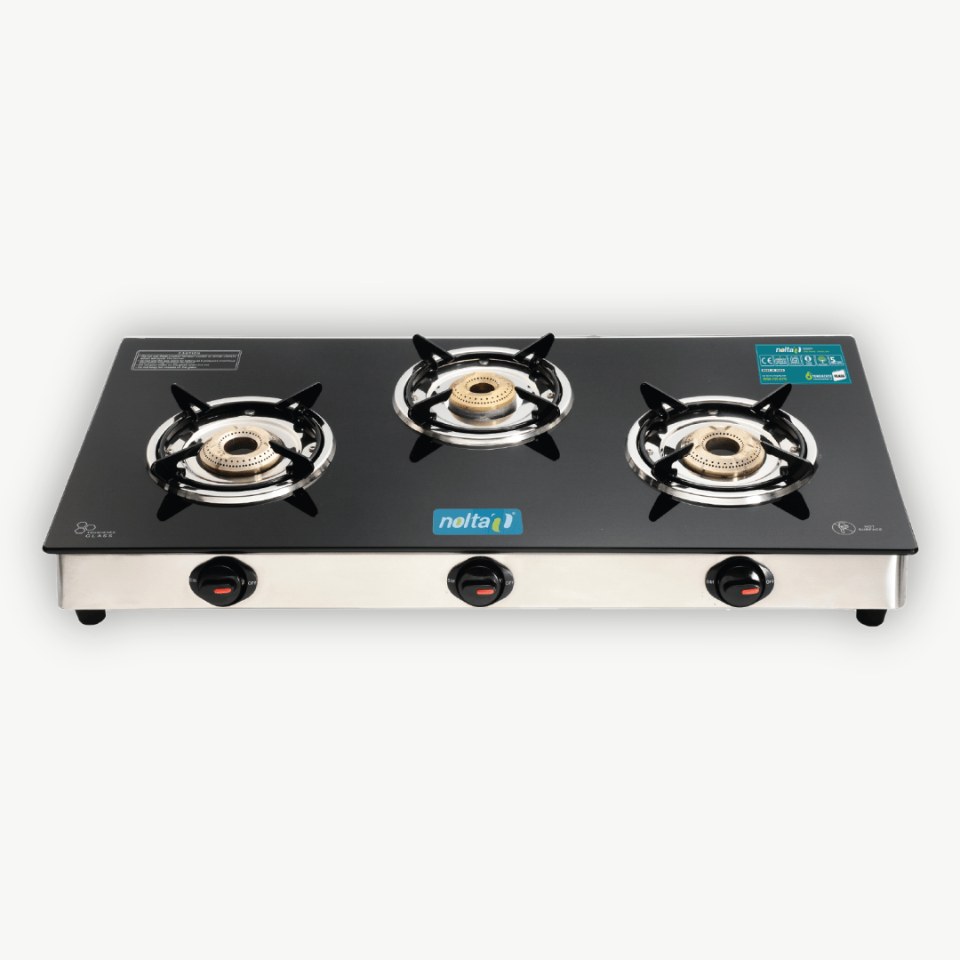 Glass Top Gas Stove 3 Burner - Nolta
